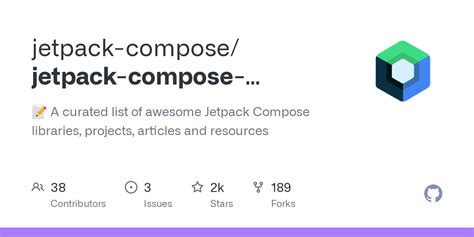 GitHub Jetpack Compose Jetpack Compose Awesome A Curated List Of