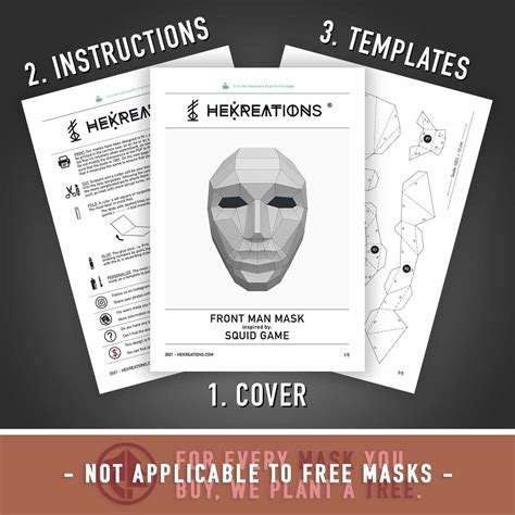 Squid Game Mask Printable Template Papercraft Pdf Pattern