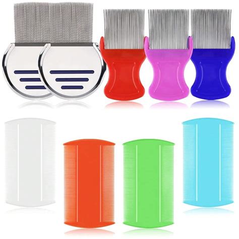 9 Pcs Lice Combs Flea Combs Hair Comb Double Sided Fine Tooth Combs Removal Dandruff Comb