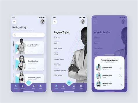 Find A Model Model Agency Concept App Figma And Adobe X Ui Dux