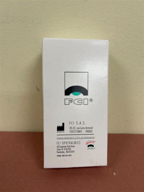 New Fci Ophthalmics S1 1500 Mini Monoka B Fayet Et J A Bernard Disposables General For Sale