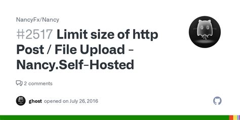 Limit Size Of Post File Upload Nancyself Hosted · Issue 2517
