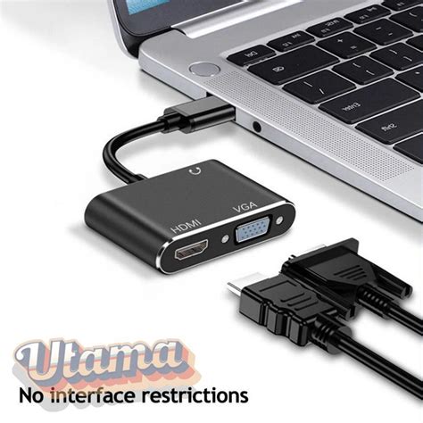 Jual USB 3 0 To HDMI VGA Adapter Jack Audio 3 5mm Cable 1080P Video Audio Converter DP Dari