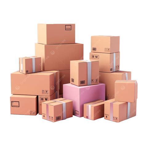 분홍색 배경에 다양한 크기의 3d 그림 배달 포장 및 운송 물류 저장고를 쌓은 판지 상자 뱃짐 배달 패키지 Png 일러스트 및 이미지 에 대한 무료 다운로드 Pngtree