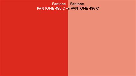 Pantone 485 C Vs Pantone 486 C Side By Side Comparison