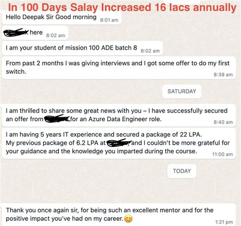 Deepak Goyal On Linkedin Hardik Got 350 Hike As Azure Data Engineer