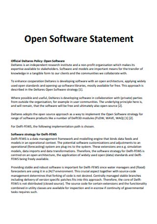 FREE Software Statement Samples To Download