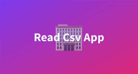 Read Csv App A Hugging Face Space By Stanghong