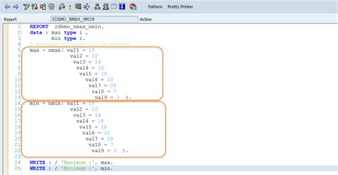 Abap Max And Min Function Sapcodes