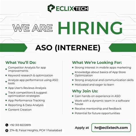 eclix tech on linkedin hiring aso internship hiring joinourteam