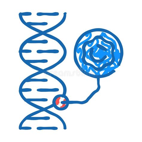 Dna Molecular Structure Icon Doodle Illustration Stock Illustration