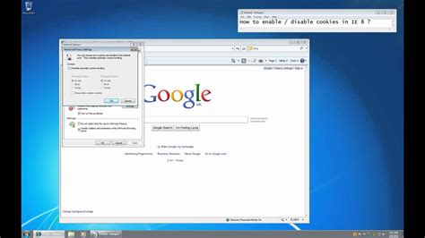 Internet Explorer 8 How To Enable Cookies Youtube