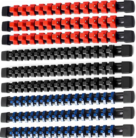 Aloanes 9 Pc Abs Socket Organizer 12 38 And 14 Inch Drive Rail