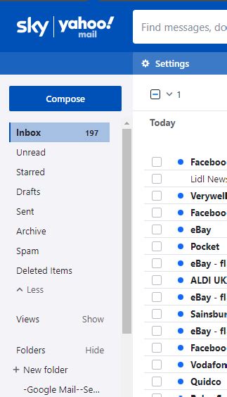 All Emails Going To Unread Folder Sky Community