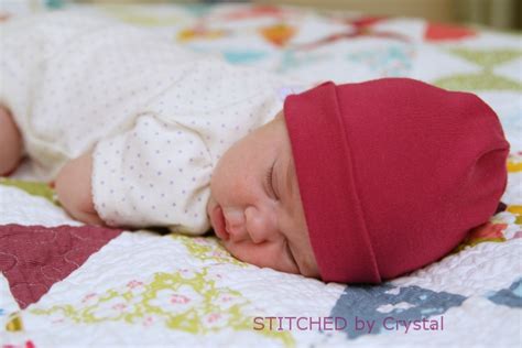 Stitched By Crystal Tutorial Simple Newborn Hat With Pattern