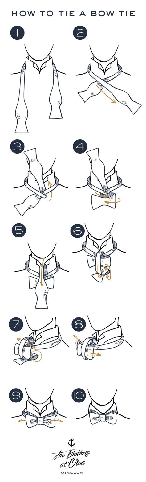 How To Tie A Bow Tie Bow Tie Knot Tutorial Step By Step Bow Tie Instructions OTAA Tie