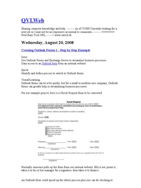 Pdf Ms Outlook Forms Dokumentips