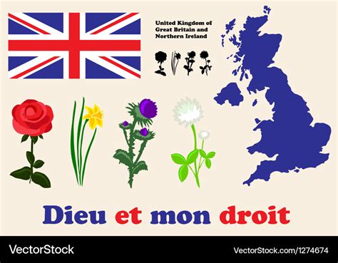 United Kingdom Symbols Royalty Free Vector Image