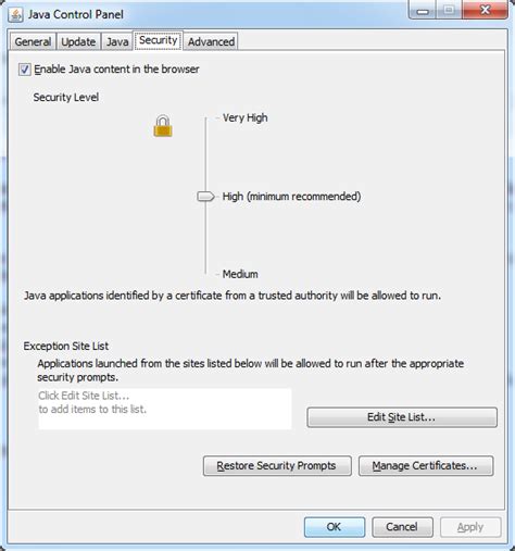 Java Security Setting