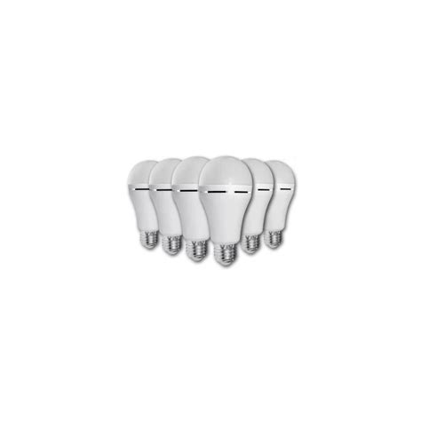 Elecstor E27 7w Rechargeable Bulb Cool White 6 Pack Geewiz