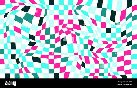 Checkered Background With Distorted Squares Stock Vector Image And Art Alamy