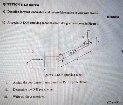Solved Question 1 25 Marks A Describe Forward Kinematics And