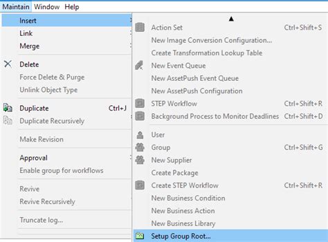 Creating Setup Groups In System Setup
