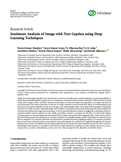 Pdf Sentiment Analysis Of Image With Text Caption Using Deep Learning