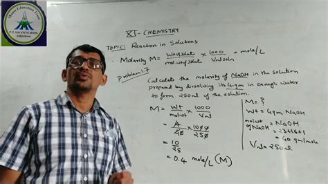 Molarity And Molality Youtube