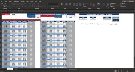 Excel Gross Margin And Markup Calculator Etsy