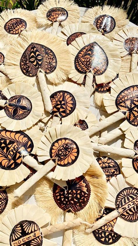 Tongan Handicraft Fans Handicraft Beautiful Handmade Handcraft