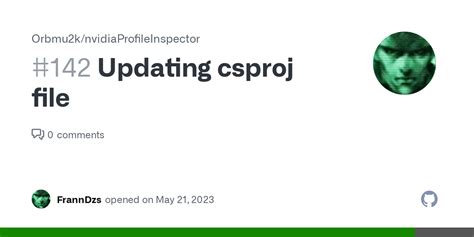 Updating Csproj File Issue Orbmu K Nvidiaprofileinspector Github