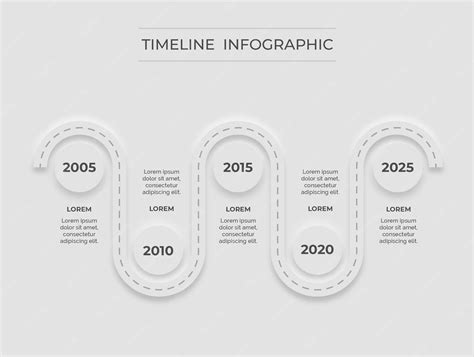 Premium Vector White Infographic Minimal Clean Timeline Premium Vector