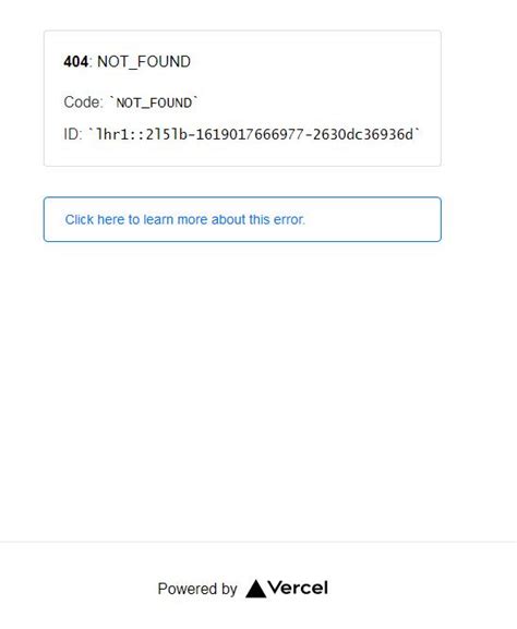 next js blog deployed on vercel returns 404 not found on initial request · vercel next js