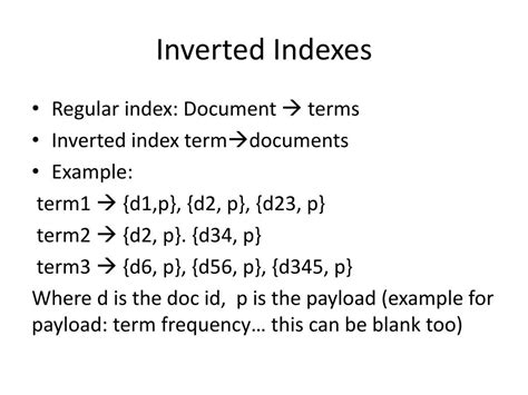 Ppt Inverted Indexing For Text Retrieval Powerpoint Presentation Free Download Id2564881