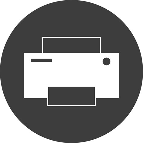 Printer Icon In Black Circle 54066504 Png