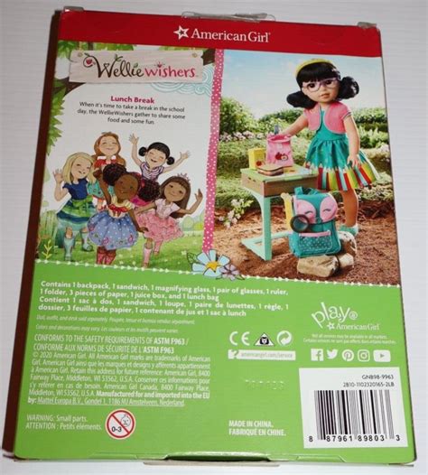 New American Girl Welliewishers Doll Ready To Learn School Backpack