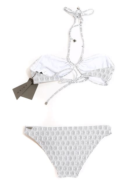 Louise Paris PRISM LONDON Maillot de bain deux pièces VENICE BEACH et SHIKOKU texturé noir et