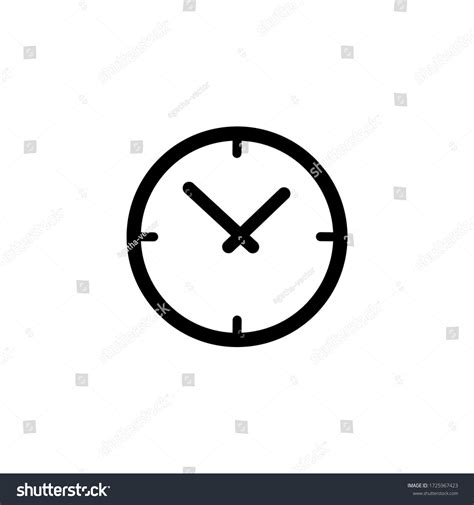 Clock Icon Vector Time Icon Symbol Stock Vector Royalty Free 1725967423 Shutterstock