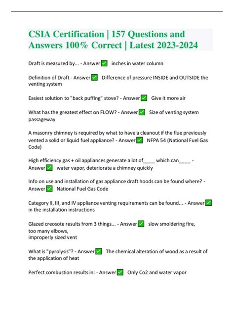 CSIA Certification 157 Questions And Answers 100 Correct Latest CSIA Stuvia US