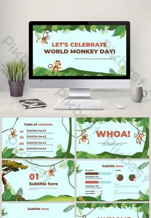 Free Monkey Alphabet Google Slides And PowerPoint PPT Template Pngtree