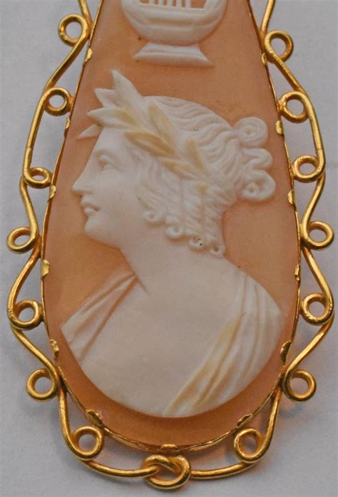Antique Gold Cameo Shell Day Night Earrings Of Apollo C1850 At 1stdibs