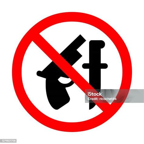 Ilustración De Firma De Armas Prohibidas Y Más Vectores Libres De