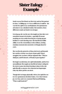 Eulogy Examples To Honor Loved Ones Eulogy Generator