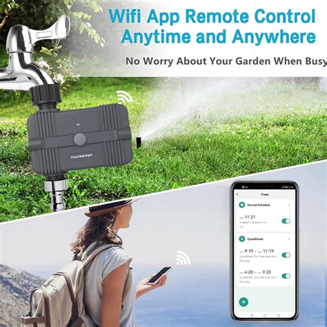 Tuya Intelligent Wireless Wifi Water Timer Sprinklers Automatic Watering Irrigation Controller