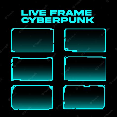 Premium Vector Frame Live Cyberpunk Graphic Panel Vector Premium Vector Frame Live Cyberpunk Graphic Panel Vector