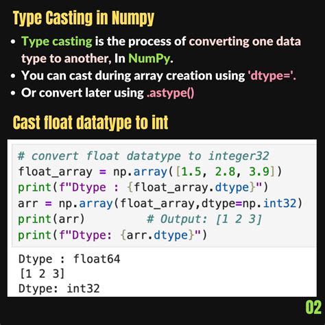 Becomepythondev 📍chhattisgarh 💾 Save This Post And 📂 Master Type Casting In Numpy Like A Pro 🚀