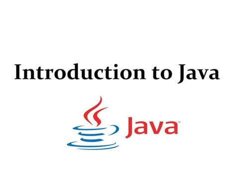 introduction to java programming ppt programming languages computing