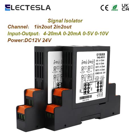 Jual Plug In Analog Signal Isolator Current Voltage Signal Transmitter Input 4 20ma 0 5v Output