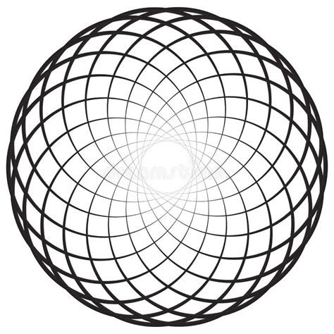 Circular Geometric Motif Element Concentric Circles Abstract S Stock Vector Illustration Of